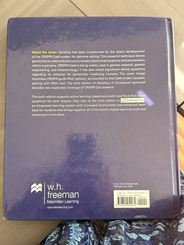 Genetics: A Conceptual Approach 6th Ed Hardcover Benjamin A. Pierce ...